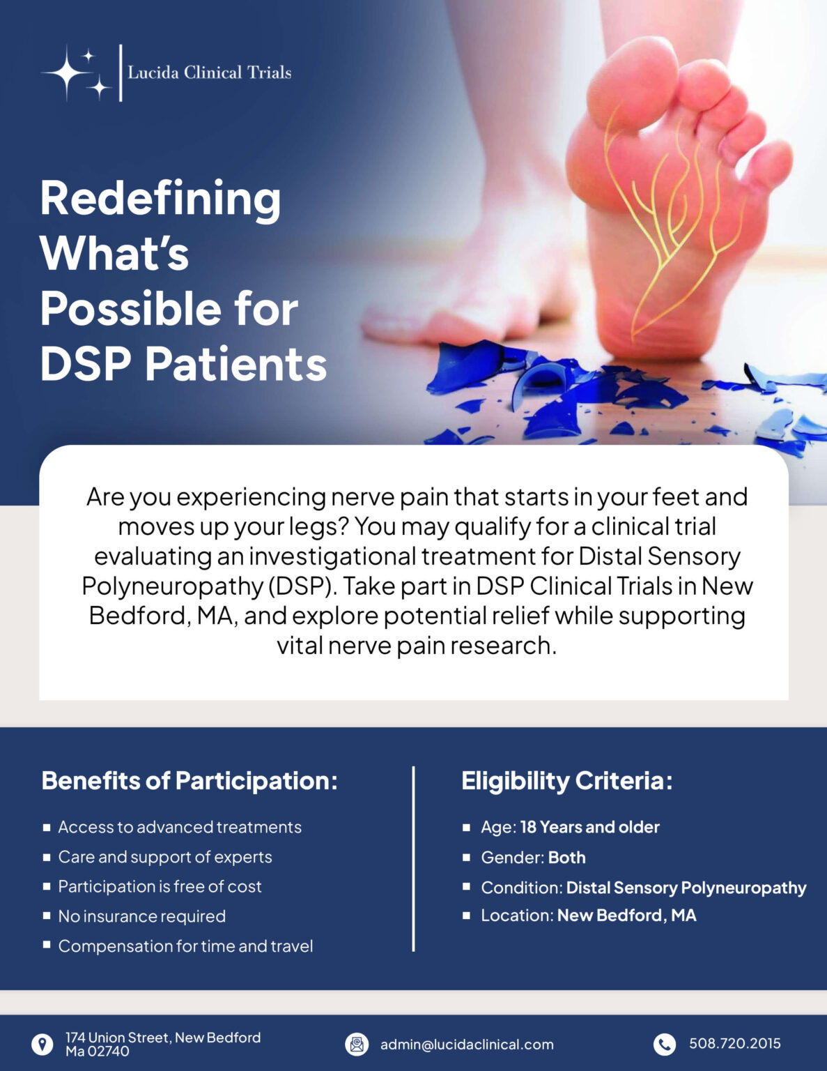 Distal Sensory Polyneuropathy Clinical Trials in New Bedford, MA